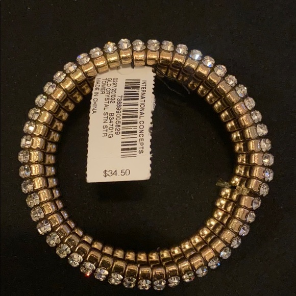 INC International Concepts | Jewelry | Gold Crystal Bracelet | Poshmark